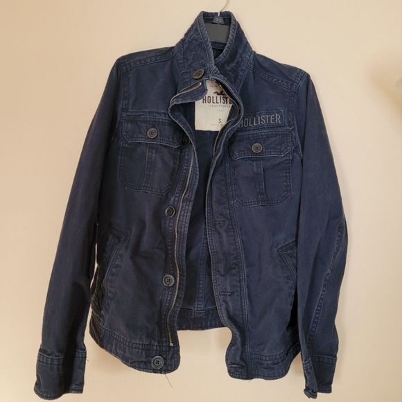 Hollister | Jackets & Coats | Hollister Navy Blue Utility Jacket | Poshmark